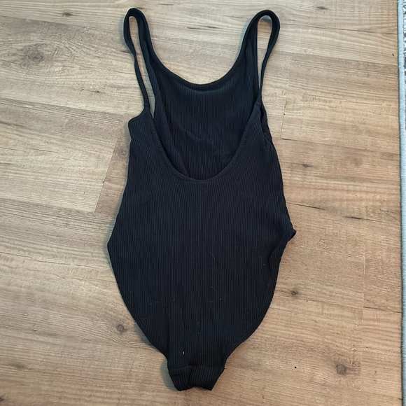 Urban Outfitters | Tops | Uo Black Low Back Ribbed Bodysuit | Poshmark